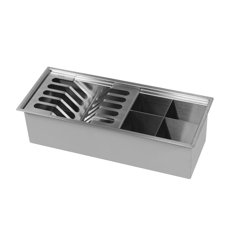Calha Úmida Welle 43x18x12cm em Aço Inox 304 Escovado