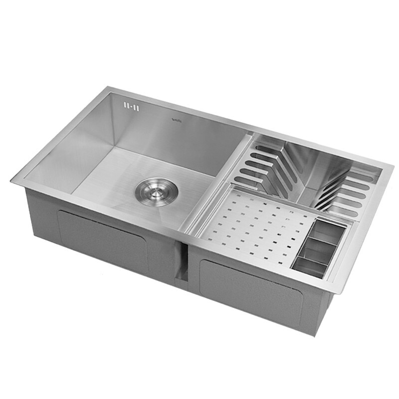Cuba para Cozinha Dupla Montreal Welle 81x46x20cm Inox 304