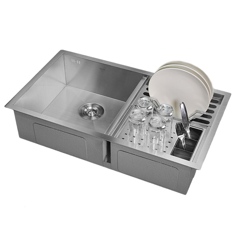 Cuba para Cozinha Dupla Montreal Welle 81x46x20cm Inox 304